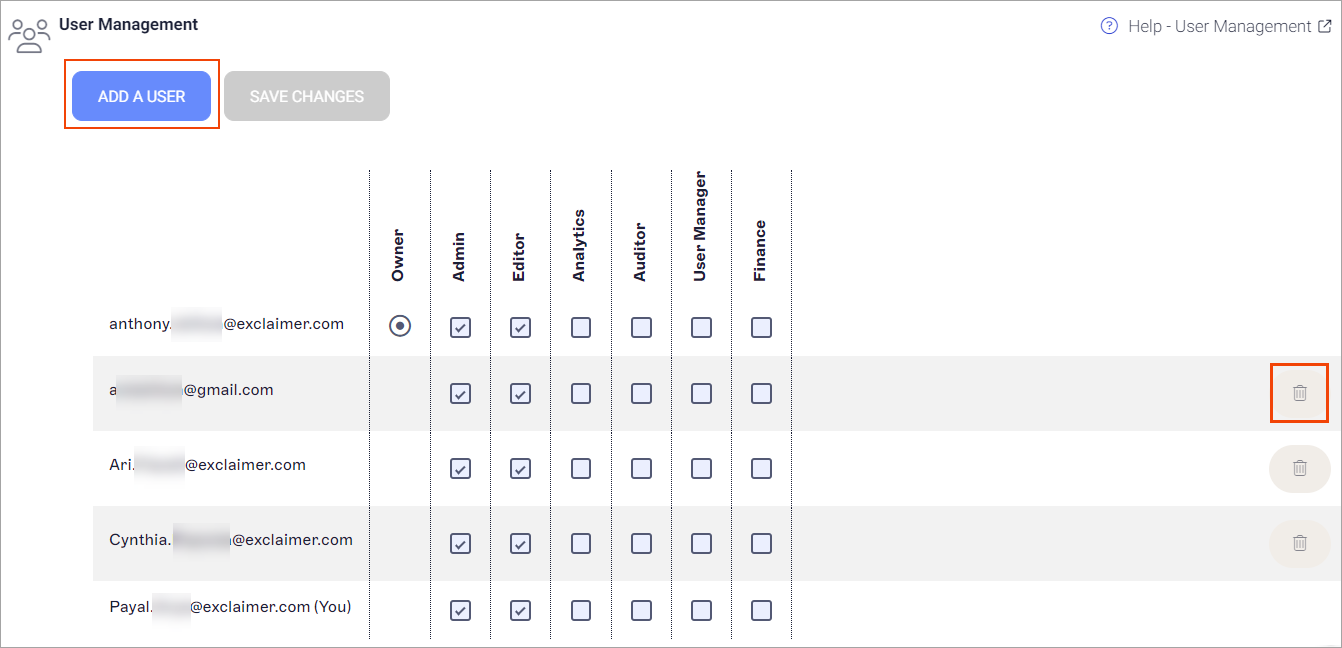 User Management – Exclaimer Knowledge Base